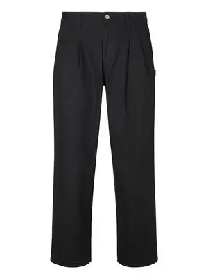 NEIGHBORHOOD Cropped Wide-leg Cotton-twill Trousers - Black