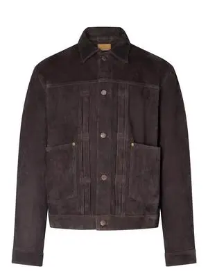 Nudie Jeans Dante Ii Suede Trucker Jacket - Brown
