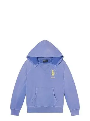 Enfants Riches Déprimés Logo-print Cotton-jersey Hoodie - Blue