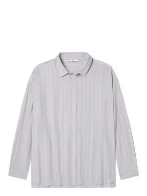 Acne Studios Striped Lyocell Shirt - Gray