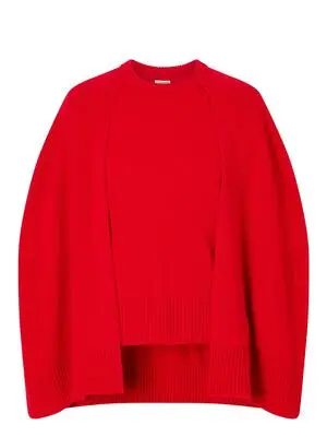 TOTEME Cape-effect Cashmere Crewneck Sweater - Red