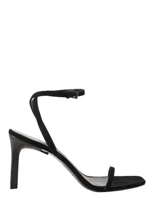 Tory Burch Crystal-embellished Suede Sandals - Black