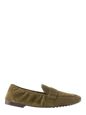 Tory Burch Ballet Suede Loafers - Green