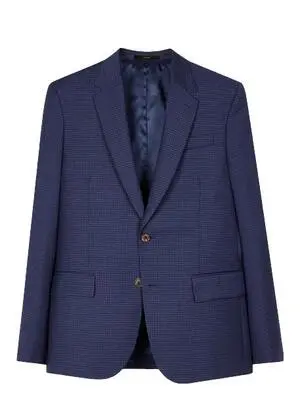 Paul Smith The Soho Tailored-fit Gingham Wool Blazer - Blue
