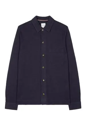 Paul Smith Navy Linen Piqué Shirt - Blue