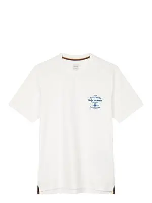 Paul Smith Espresso Bar' Print Cotton T-shirt - White