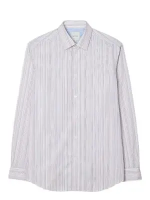 Paul Smith Tailored-fit Cotton Subtle 'signature Stripe' Shirt - White