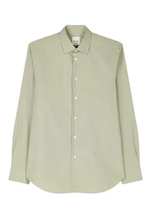 Paul Smith Soft Tailored-fit Cotton Poplin Shirt - Green