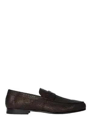 Paul Smith Textured-leather Loafers - Brown