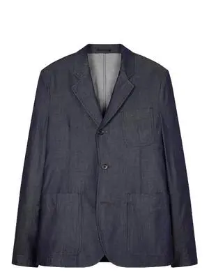 Paul Smith Indigo Cotton-twill Three-button Blazer - Blue