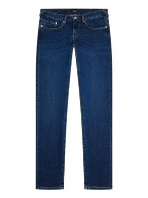 Paul Smith Tapered Organic Vintage Stretch Dark-wash Jeans - Blue