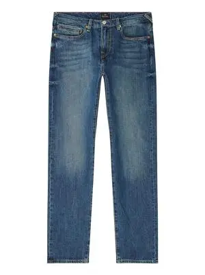 Paul Smith Tapered-fit 'organic Authentic Twill' Antique-wash Jeans - Brown