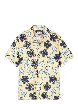 Paul Smith Pale 'yukka' Print Short-sleeve Shirt - Yellow