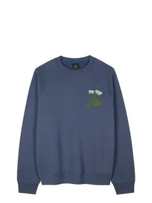 Paul Smith Floral Embroidered Sweatshirt - Blue