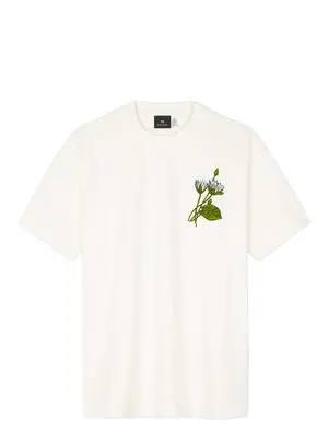 Paul Smith Ecru Small 'flower' Print T-shirt - White