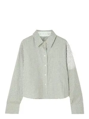 Proenza Schouler White Label Checked Cotton-poplin Shirt - Gray