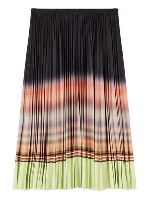 Paul Smith Pleated Stripe Skirt - Green