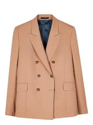 Paul Smith Wool Double-breasted Blazer - Brown