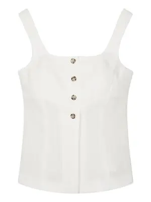Paul Smith Linen Tank Top - White