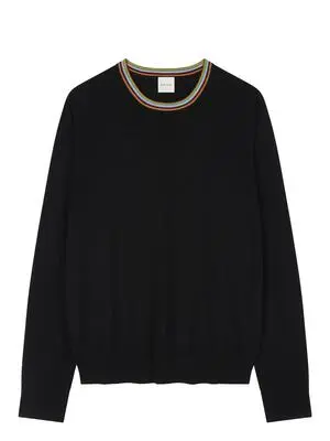 Paul Smith Signature Stripe Merino Wool Sweater - Black