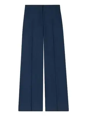 Paul Smith Wool-hopsack Wide Leg Pants - Blue