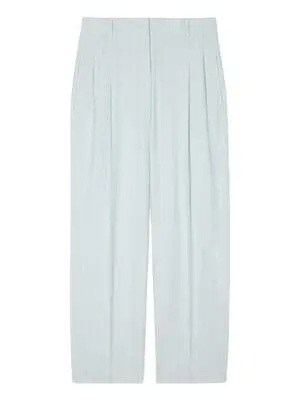Paul Smith Light Pinstripe Pleated Tailored Trousers - Blue