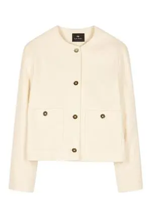 Paul Smith Cropped Boucle Jacket - White
