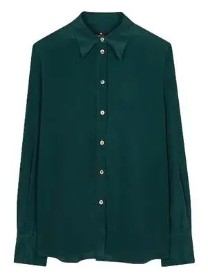 Paul Smith Silk-blend Blouse - Blue