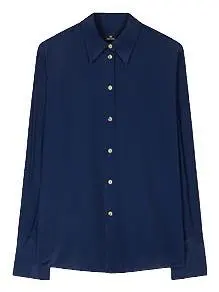 Paul Smith Silk-blend Blouse - Blue