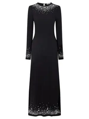 Rabanne Embellished Jersey Maxi Dress - Black