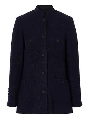 LIBEROWE Raja Metallic Wool-blend Bouclé-tweed Jacket - Blue