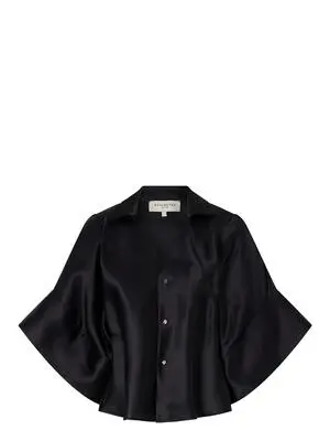 KALLMEYER Silk-satin Mateo Blouse - Black