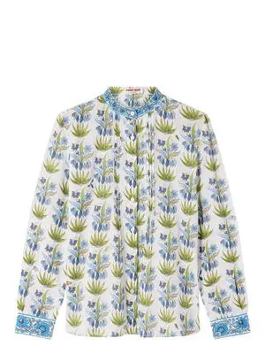 EMPORIO SIRENUSE Chiara Celestine Floral-print Shirt - Blue
