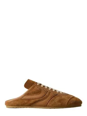 Dries Van Noten Leather-trimmed Suede Slip-on Sneakers - Brown