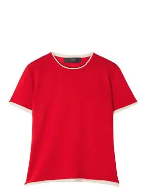 Arch4 Selcombe Two-tone Organic Cashmere Top - Red