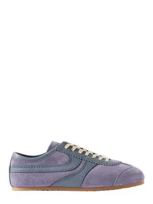 Dries Van Noten Leather-trimmed Suede Sneakers - Purple