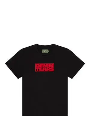 DENIM TEARS Box Logo Tee - Black
