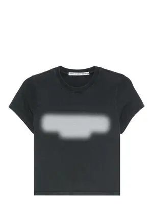 Alexander Wang Emboss Graphic Shrunken Tee - Black