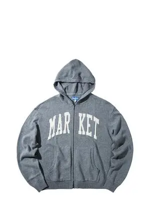 MARKET Classic Arc Full Zip Hoodie - Grey
