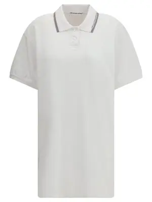 Alexander Wang Relaxed Mini Polo Shirt Dress - White