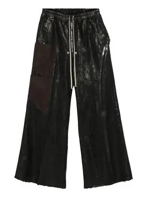 Rick Owens Denim Wide Bela Pants - Black