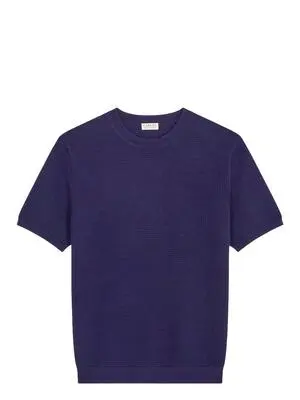 FURSAC Waffle-texture T-shirt - Blue