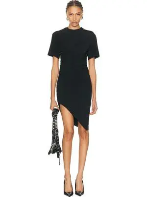MUGLER Short Sleeve Dress - Black