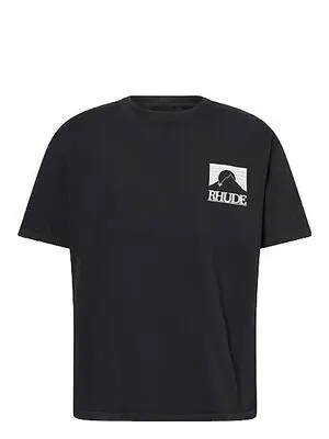 Rhude Moonlight Pack Logo-print Cotton T-shirt - Vintage Black