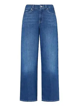 7 For All Mankind Lotta Ankle Wide-leg Denim Jeans - Stormy Drift