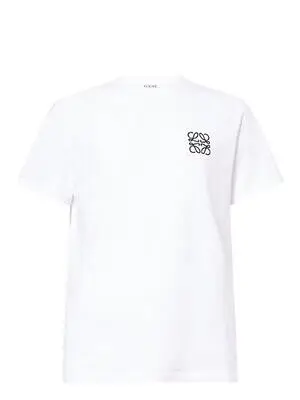 Loewe Anagram Crewneck Cotton-jersey T-shirt - White