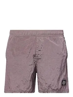 Stone Island Brand-patch Swim Shorts - Purple Grey