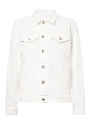 Eleventy Regular-fit Stretch-denim Jacket - White