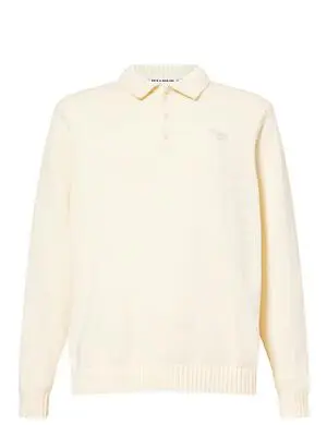 PERCIVAL Verso Brand-embroidery Cotton-knit Polo Shirt - Ecru Cream