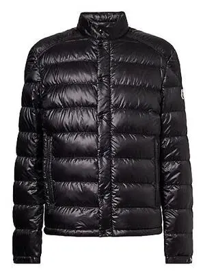 Moncler Logo-patch Shine Shell-down Jacket - Black